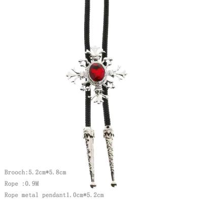 China Red Diamond Collar Lapel Pin For Shirt Collar 5.2cm×5.8cm Size for sale
