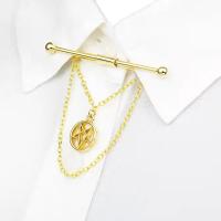 China Stream Su Pentagon men shirt collar pin Alloy Material 6cm×5cm size for sale