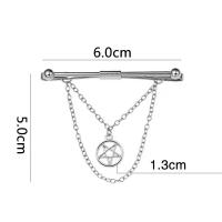 China Stream Su Pentagon men shirt collar pin Alloy Material 6cm×5cm size for sale