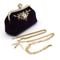 China Flora Diamond Black Evening Clutches For Weddings 23cm×9cm×16cm for sale