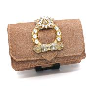 China Inlaid Diamond Artificial Leather Handbags , Women Evening Clutch 19×12×5cm for sale