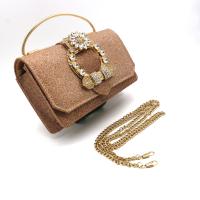 China Inlaid Diamond Artificial Leather Handbags , Women Evening Clutch 19×12×5cm for sale