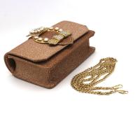 China Inlaid Diamond Artificial Leather Handbags , Women Evening Clutch 19×12×5cm for sale