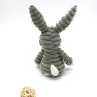 China Gray Rabbit Key Chain 3 Dimensional Corduroy Material Filled With Cotton for sale