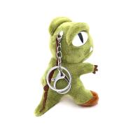 China Dinosaur Doll Key Chain Plush Material With Cotton Green 10cm for sale