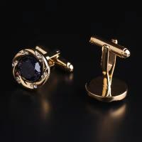 China Star Crystal Mens Diamond Cufflinks Alloy Plating Color For Shirt 15mm Size for sale