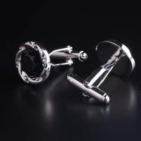 China Star Crystal Mens Diamond Cufflinks Alloy Plating Color For Shirt 15mm Size for sale