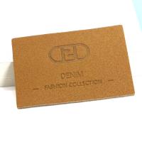 China Brown Leather Patches For Clothes Voltage Logo 8cm×5cm Size ODM for sale