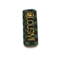 China Green Leather Patches For Clothes Copper Material Logo Pattern OEM ODM for sale