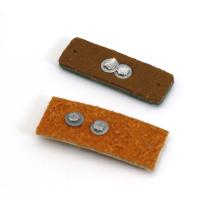 China Hot Press Letters Custom Leather Patch With Inlaid Diamond 4cm×1cm for sale