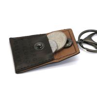 China Cowhide Material Key Chain Pendant With Alloy Buckle 9.5cm× 4.7cm for sale