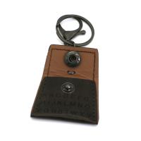 China Cowhide Material Key Chain Pendant With Alloy Buckle 9.5cm× 4.7cm for sale