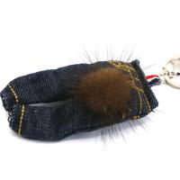 China Denim Cloth Doll Key Chain Embroidery Sewing Cotton Jeans Shape OEM ODM for sale