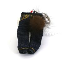 China Denim Cloth Doll Key Chain Embroidery Sewing Cotton Jeans Shape OEM ODM for sale
