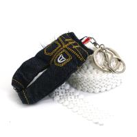 China Denim Cloth Doll Key Chain Embroidery Sewing Cotton Jeans Shape OEM ODM for sale