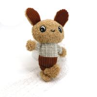 China Cute Curly Cloth Doll Key Chain Pendant Curly Rabbit For Clothes 15cm×5cm for sale