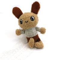China Cute Curly Cloth Doll Key Chain Pendant Curly Rabbit For Clothes 15cm×5cm for sale