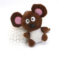 China Brown Filling Cotton Doll Key Chain Big Ear Miqi Mouse Plush Cloth Material OEM for sale