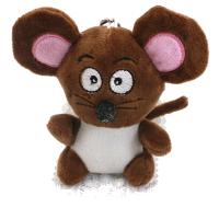 China Brown Filling Cotton Doll Key Chain Big Ear Miqi Mouse Plush Cloth Material OEM for sale