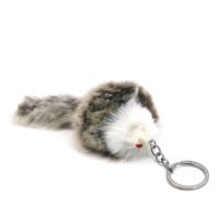 China White Alloy Cute Doll Keyring Gray Frisco Furry Mouse shape OEM for sale