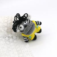 China Needle Hook Knitting Doll Key Chain Big Lips Colored Handmade 8cm Size ODM for sale