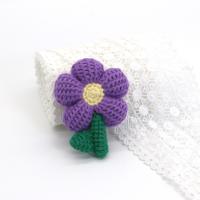 China 3D Doll Key Chain Purple Wool Manual Flower For Clothes OEM ODM for sale