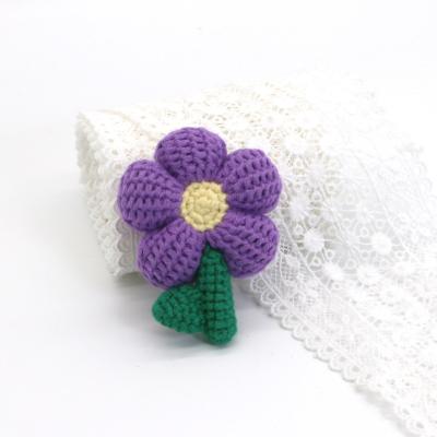 China 3D Doll Key Chain Purple Wool Manual Flower For Clothes OEM ODM for sale