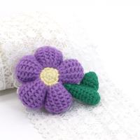 China 3D Doll Key Chain Purple Wool Manual Flower For Clothes OEM ODM for sale
