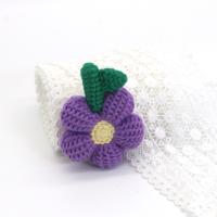 China 3D Doll Key Chain Purple Wool Manual Flower For Clothes OEM ODM for sale