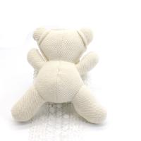 China White Cotton Key Chain , Cute Bear Keychain 11.5cm×6.5cm Size for sale