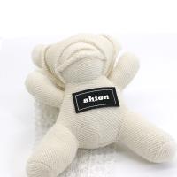 China White Cotton Key Chain , Cute Bear Keychain 11.5cm×6.5cm Size for sale