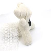 China White Cotton Key Chain , Cute Bear Keychain 11.5cm×6.5cm Size for sale
