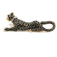 China Copper Material Leopard Brooch Pin With Diamond 5.5cm Size OEM ODM for sale