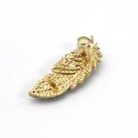 China Gold Leaf Brooch Pin for women Diamond Inlaid Alloy Copper Material for sale