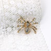 China Alloy Material Fashion Brooch Pin Gold Spider Shape For Clothes 2.5cm×3cm for sale