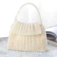 China Dinner Pearl Hand Bags White Color 22.5cm×10.5cm×26.5cm for ladies for sale