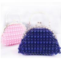 China Blue Pearl Hand Bags Hand Weaving With Iron Twist For Women'S 18cm length for sale