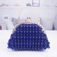 China Blue Pearl Hand Bags Hand Weaving With Iron Twist For Women'S 18cm length for sale