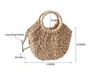 China Corn Skin Woven Crochet Hand Bag , Woven Beach Bag Shell Flower Decorative ODM for sale