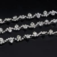 China Decorative Crystal Diamond Chain , Rhinestone Necklace Silver 5MM ODM for sale