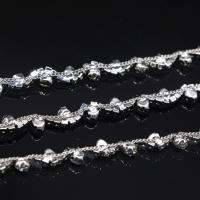 China Decorative Crystal Diamond Chain , Rhinestone Necklace Silver 5MM ODM for sale