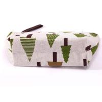 China Plane Printing Makeup Canvas Bag , Toiletries fabric zipper bag Cartoon Plant Pattern for sale