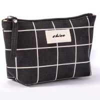 China Zipper Blank Canvas Makeup Bag Multifunctional 21CM×12CM×6.5CM for sale