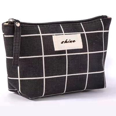 China Zipper Blank Canvas Makeup Bag Multifunctional 21CM×12CM×6.5CM for sale