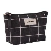 China Zipper Blank Canvas Makeup Bag Multifunctional 21CM×12CM×6.5CM for sale