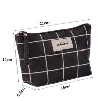 China Zipper Blank Canvas Makeup Bag Multifunctional 21CM×12CM×6.5CM for sale