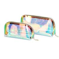China Laser Magic Color Zipper Cosmetic Bag Transparent TPU Material Waterproof for sale