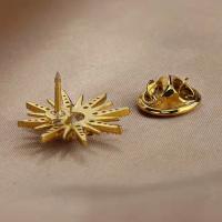 China Hexagonal Star shirt collar pin brooch Alloy Material Inlaid Diamond for sale