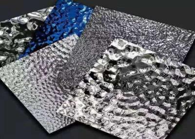 China 316L PVD Color Mirror Water Ripple Stamped Stainless Steel Sheet 0.3-3.0mm for sale