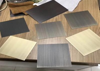 China Cold Drawn Colored Stainless Steel Sheet 310S Antique Brass Brushed 0.28-3.0mm Decorative Plate for sale